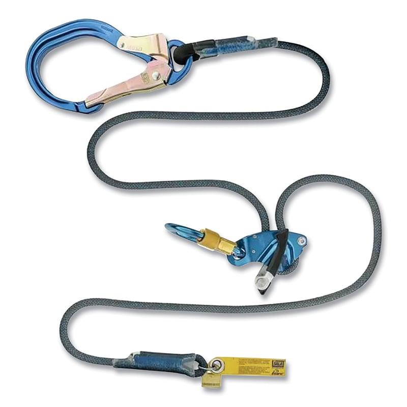 Trigger X Adjustable Rope Positioning Lanyard, Blue, 10 ft, 310 lb Cap ...